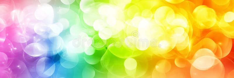 Spectrum of Light, Vibrant Abstract of Glowing Orbs in Rainbow Colors ...