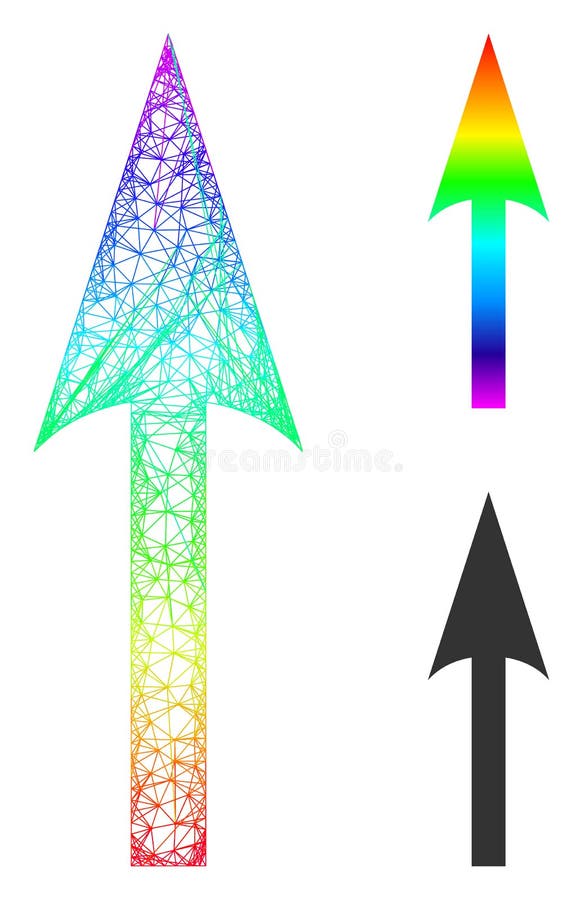 Spectrum Linear Gradient Sharp Arrow Up Icon Stock Vector ...