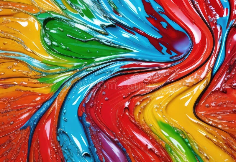 Spectrum of Liquid Splashes: a Multicolor HD Wallpaper Stock ...