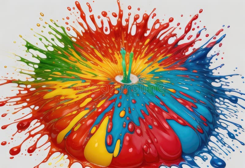 Spectrum of Liquid Splashes: a Multicolor HD Wallpaper Stock ...