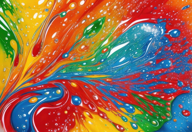 Spectrum of Liquid Splashes: a Multicolor HD Wallpaper Stock ...