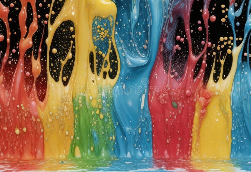 Spectrum of Liquid Splashes: a Multicolor HD Wallpaper Stock ...