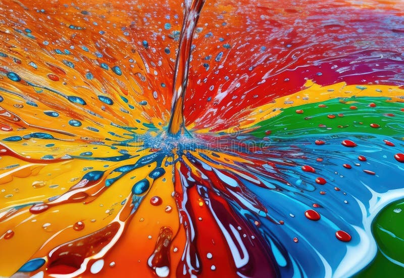 Spectrum of Liquid Splashes: a Multicolor HD Wallpaper Stock ...