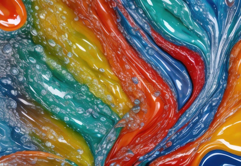 Spectrum of Liquid Splashes: a Multicolor HD Wallpaper Stock ...