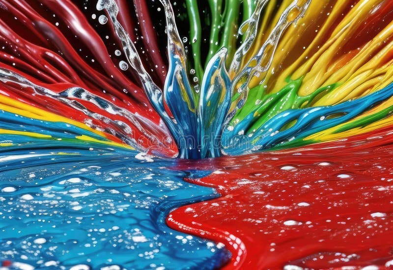 Spectrum of Liquid Splashes: a Multicolor HD Wallpaper Stock ...