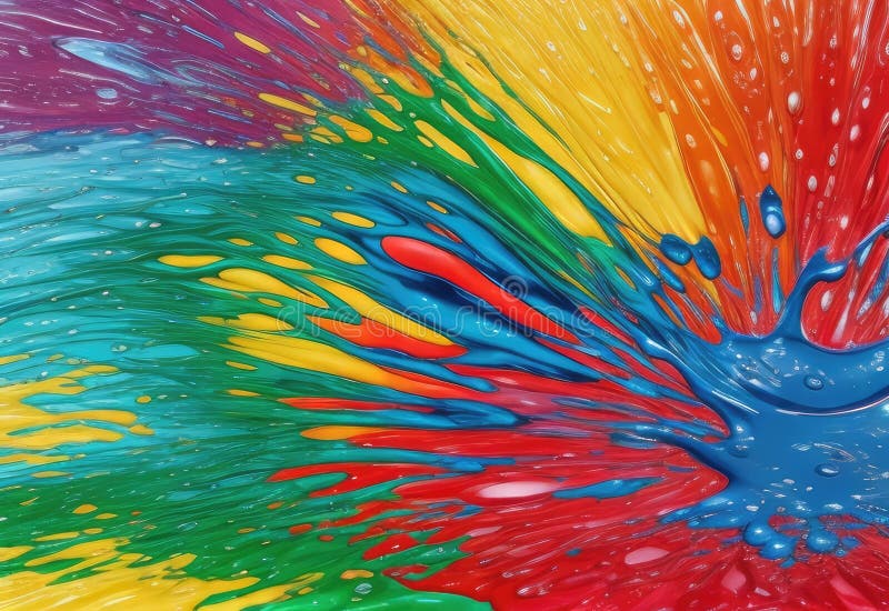 Spectrum of Liquid Splashes: a Multicolor HD Wallpaper Stock ...