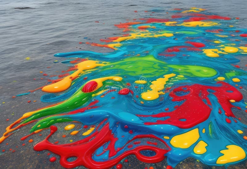 Spectrum of Liquid Splashes: a Multicolor HD Wallpaper Stock ...