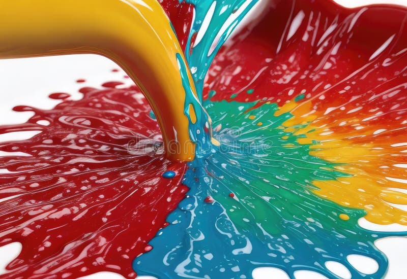 Spectrum of Liquid Splashes: a Multicolor HD Wallpaper Stock ...