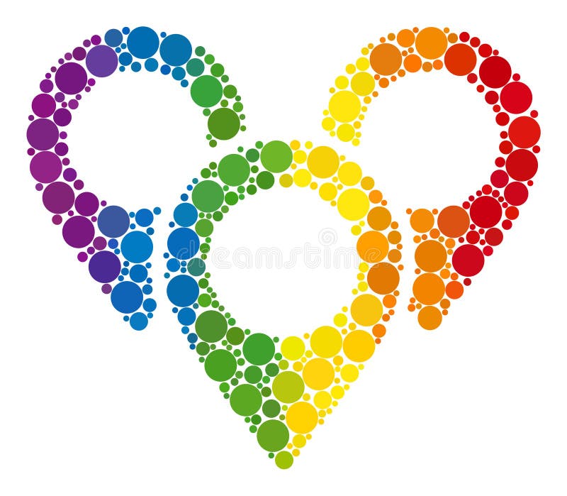 Spectrum Map Marker Group Composition Icon of Spheres Stock Vector ...