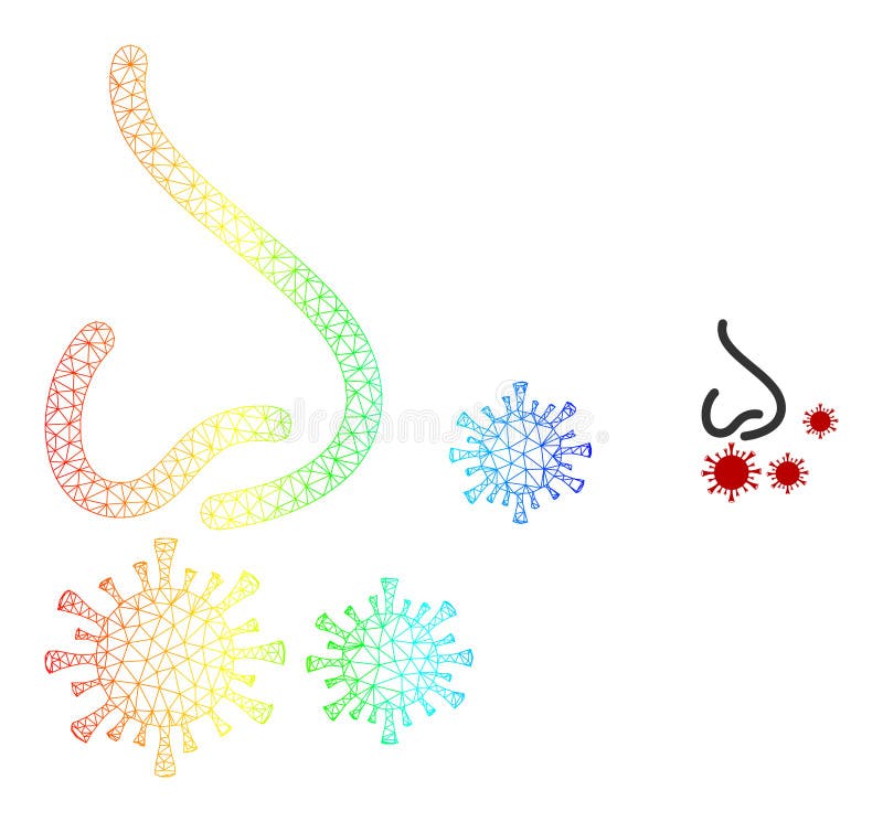 Spectrum Mesh Gradient Nasal Infection Icon Stock Vector - Illustration ...