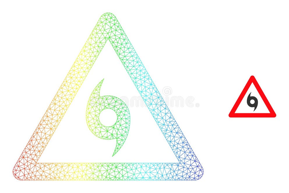 Spectrum Mesh Gradient Storm Whirlpool Warning Icon Stock Vector ...