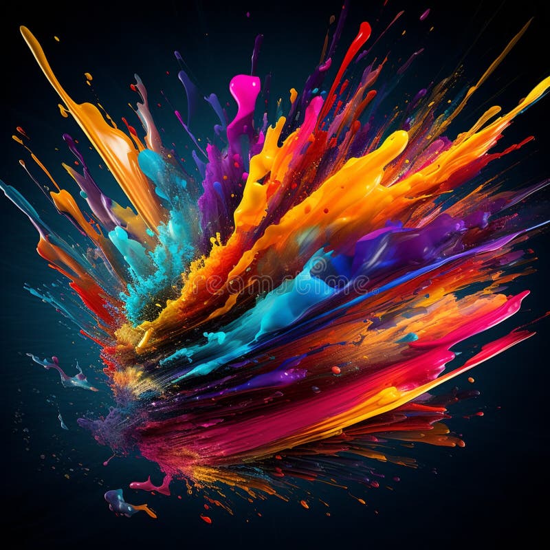 Spectrum in Motion: Paintbrushes Create a Luminous Array of Colors ...