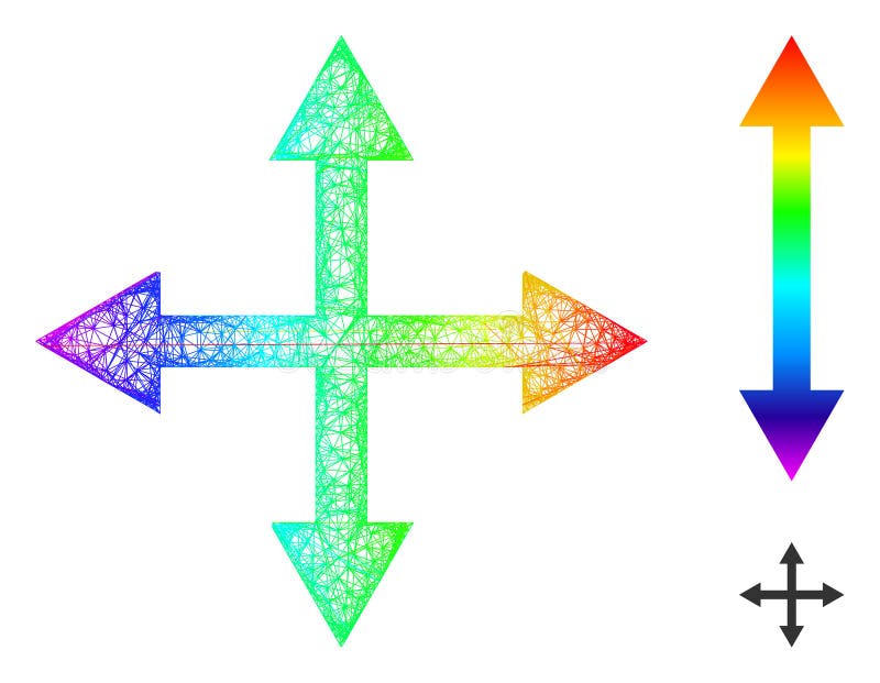 Spectrum Net Gradient Expand Arrows Icon Stock Vector - Illustration of ...