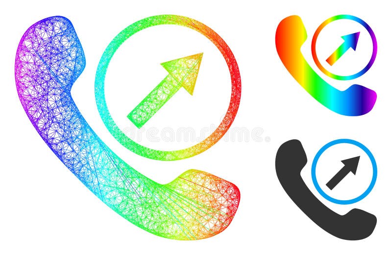 Spectrum Net Mesh Gradient Outgoing Call Icon Stock Vector ...