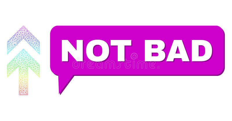 Spectrum Network Gradient Arrow Up Icon and Not Bad Speech Cloud with ...