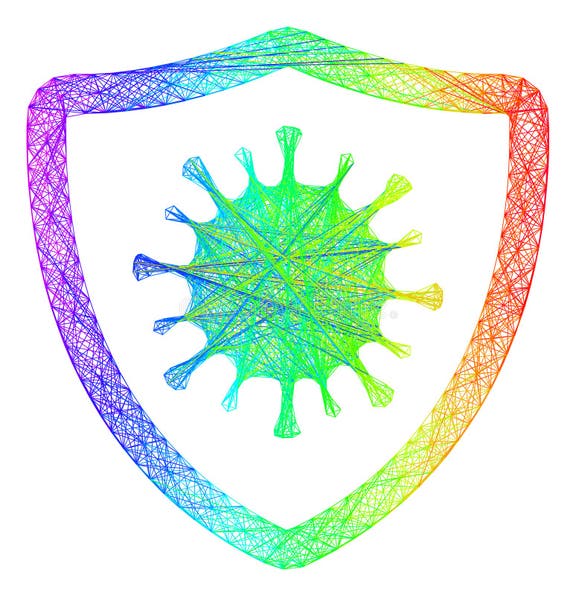 Spectrum Network Virus Shield Stock Illustration - Illustration of ...