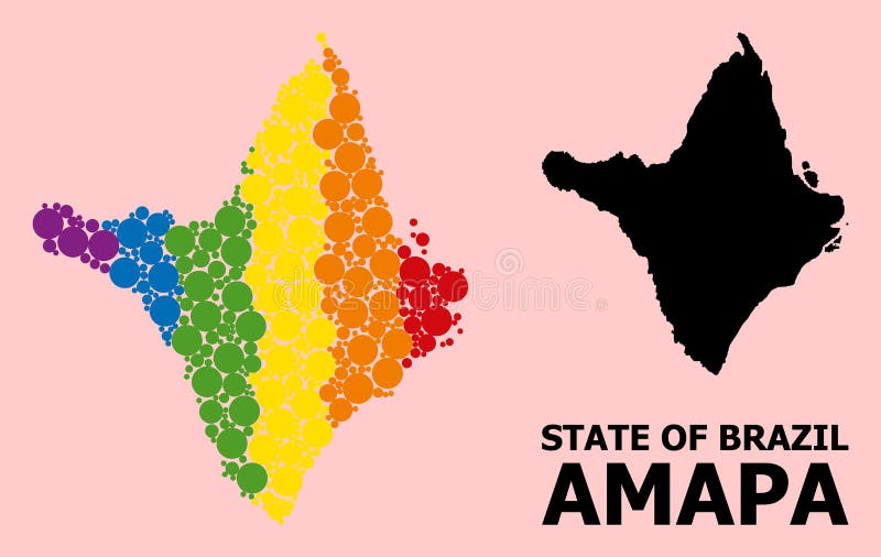 Amapa State regions map stock illustration. Illustration of drawing ...