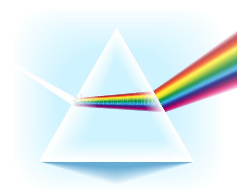 Spectrum Prism with Light Dispersion Effect Stock Vector - Illustration ...