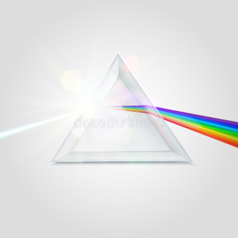 Spectrum Prism Picture. Transparent Optical Element, Triangular Stock ...