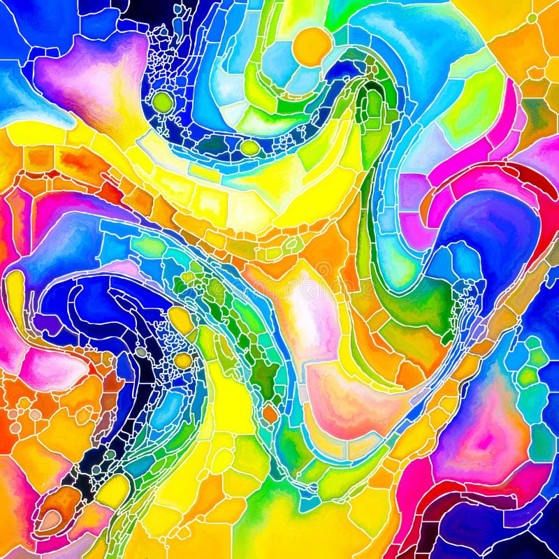 Spectrum Pulse Interplay stock illustration. Illustration of collage ...