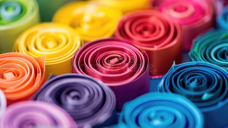 Spectrum of Quilled Paper Strips, Symbolizing Diversity in Creativity ...