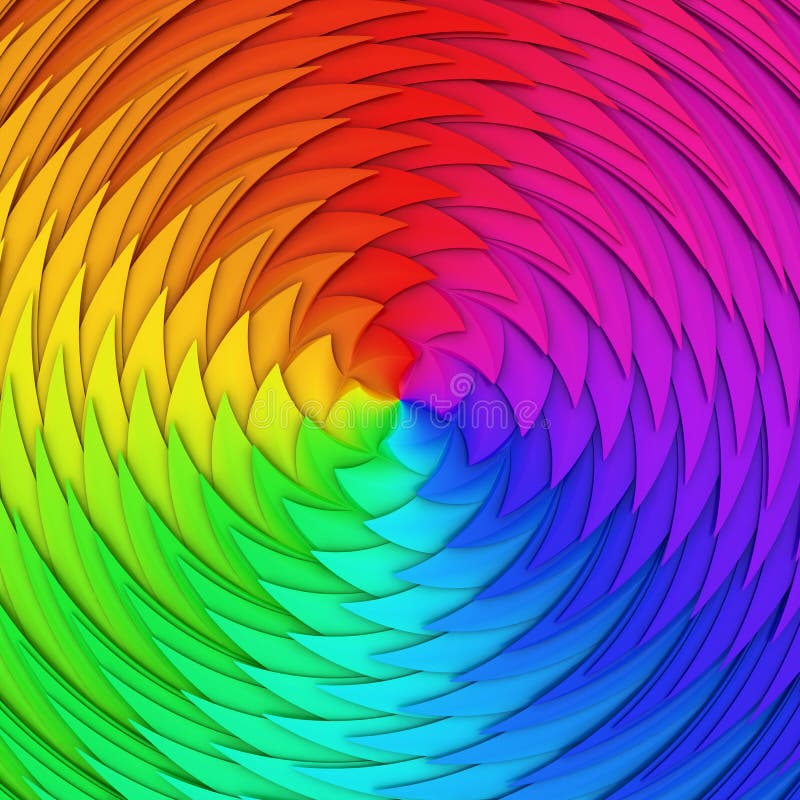 Spectrum Wheel Made of Bricks. Rainbow Color Spectrum Grunge Background ...