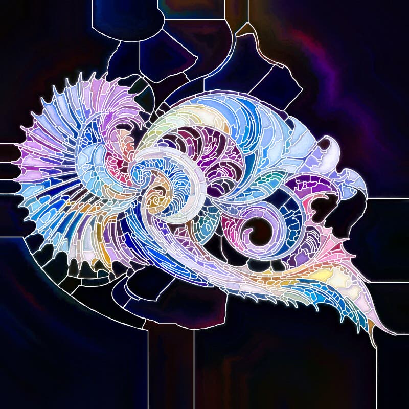 Spectrum of Shifting Forms stock illustration. Illustration of collage ...