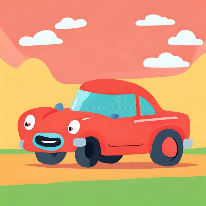 Spectrum Speedster Multicolored Car Design Stock Illustration ...