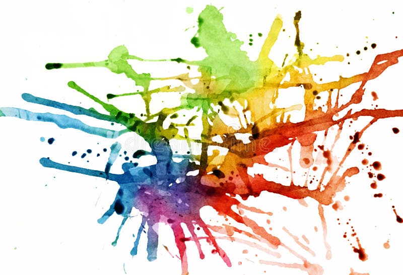 Multicolor Watercolor Splash Stock Vector - Illustration of decoration ...