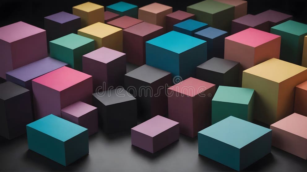 Spectrum of Stacked Multi-colored Wooden Blocks Generative AI Photo ...