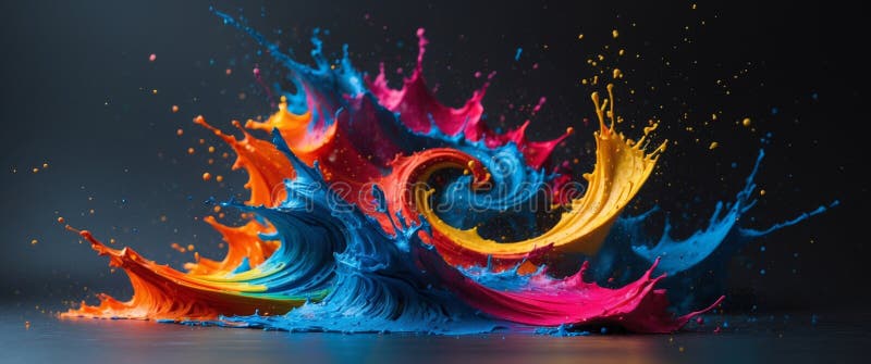 Spectrum of Swirls an Abstract Composition of Textures and Vivid Colors ...