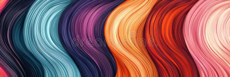 Spectrum of Vivid Color Waves Flowing Seamlessly, Graceful Lines ...