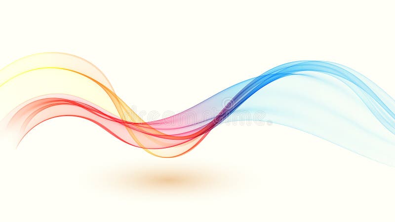 Rainbow Wavy Lines, Transparent Color Wave Flow. for Brochure, Website ...