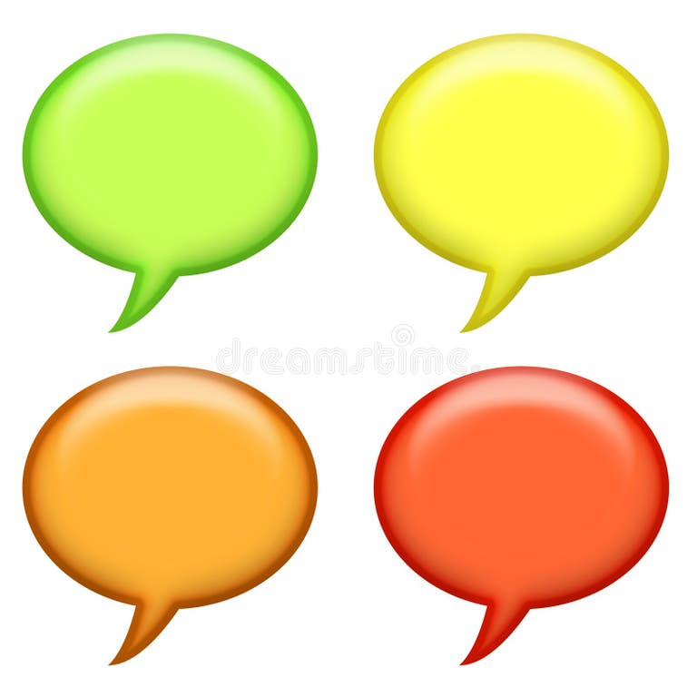 Speech Announcement Bubbles Stock Illustration - Illustration of chat ...