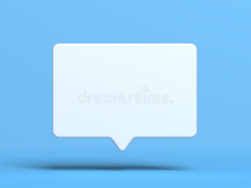 Speech Balloon. Blue Color. Bubble Message Stock Illustration ...