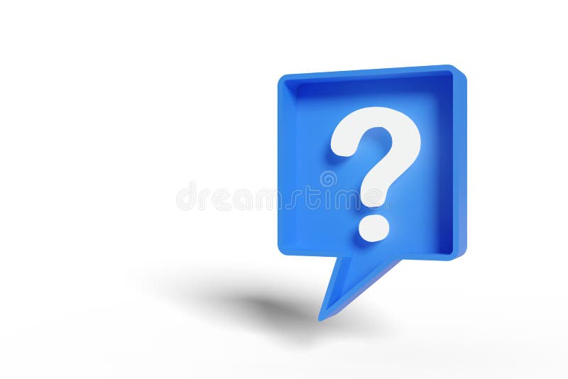 Speech Balloon with a Question Mark. 3d Illustration Stock Illustration ...