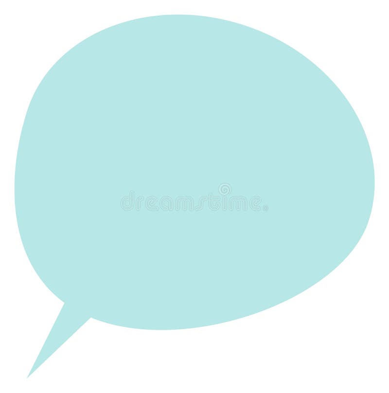 Speech Balloon Template. Blank Message Blue Cloud Stock Vector ...