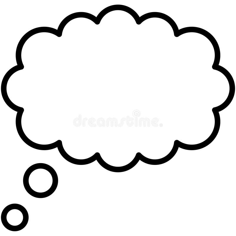Speech Balloons Icon, Line Style Vector Illustration Stock Vector ...