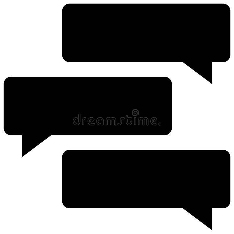 Speech Balloons Icon, Solid Style Vector Illustration Stock Vector - Illustration of element ...