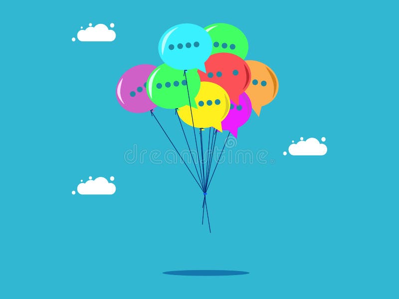 Speech Balloons. Public Relations or Information Stock Vector ...