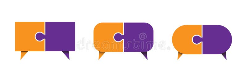 Speech Balloons with Puzzle for Creative Communication Stock Vector ...