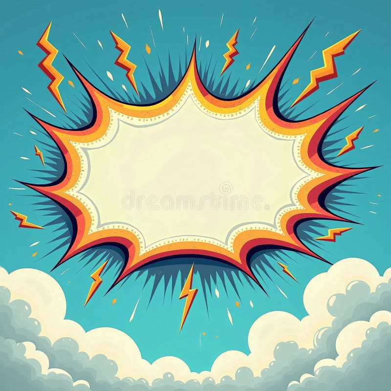 Pop Art Blank Explosion Abstract Comic Book, Pop Art Cartoon