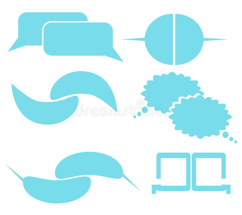 Speech Box Blue Graphic stock vector. Illustration of element - 28119036