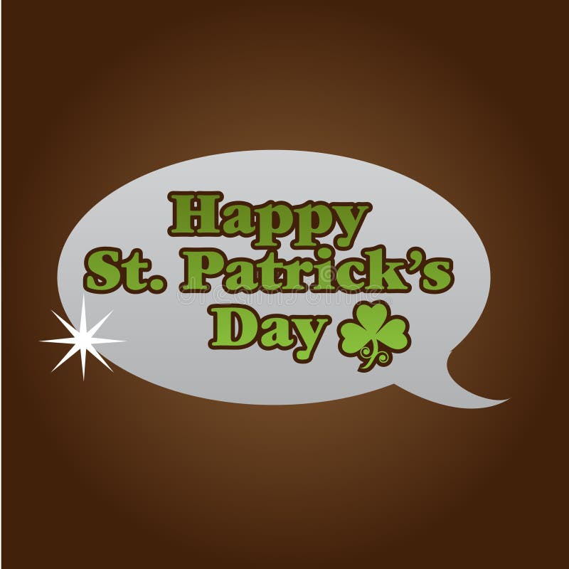 St. Patricks Day Speech Bubbles Set Stock Vector - Illustration of ...