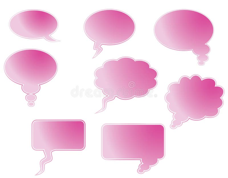 Fancy Speech Bubbles Pattern Stock Illustration - Illustration of ...
