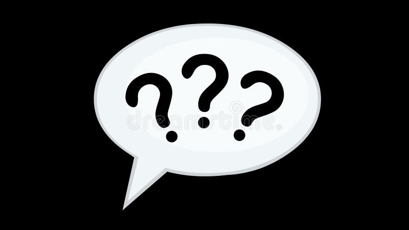 Animation Thought Cloud Question Marks Stock Video - Video of thought ...