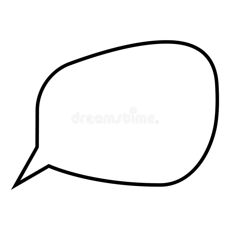 Speech Bubble, Speech Balloon, Chat Bubble Line Art Vector Icon for ...