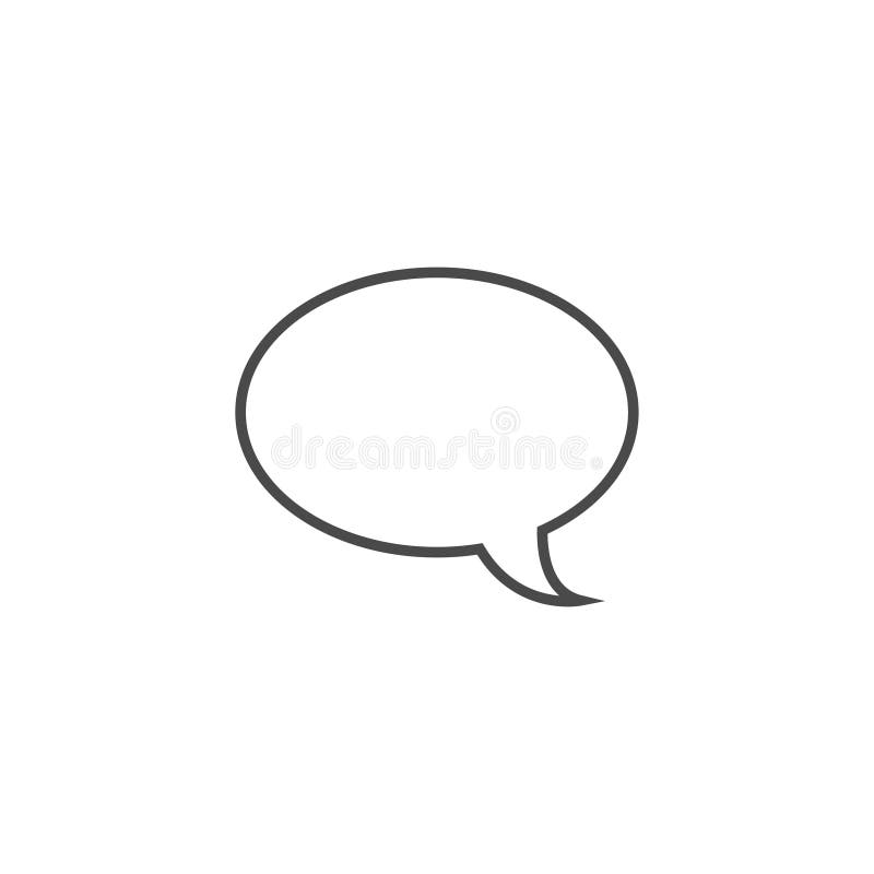 Speech Bubble, Speech Balloon, Chat Bubble Line Art Vector Icon for ...