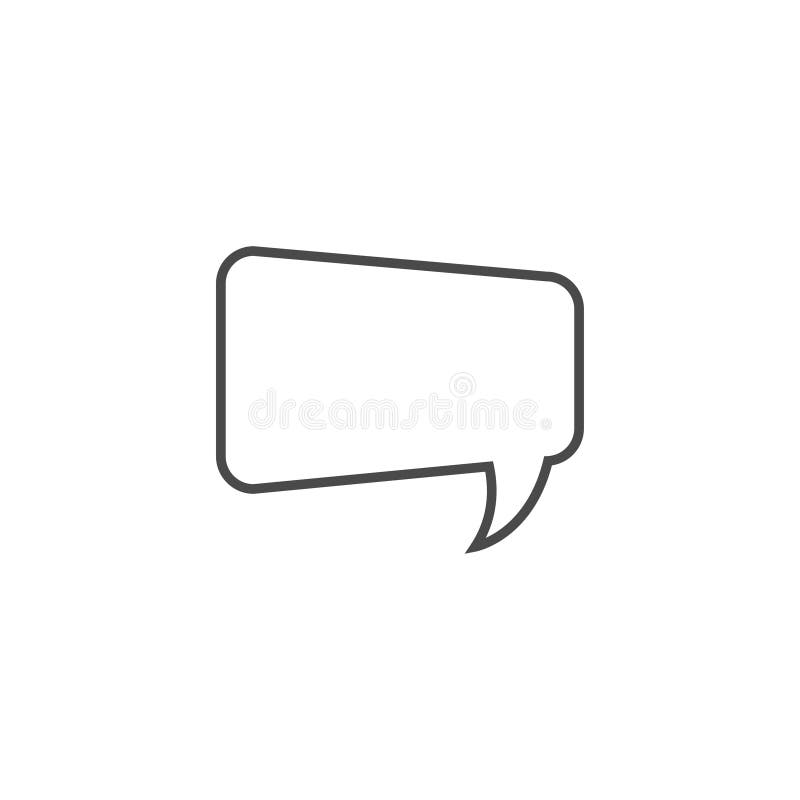 Speech Bubble, Speech Balloon, Chat Bubble Line Art Vector Icon for ...