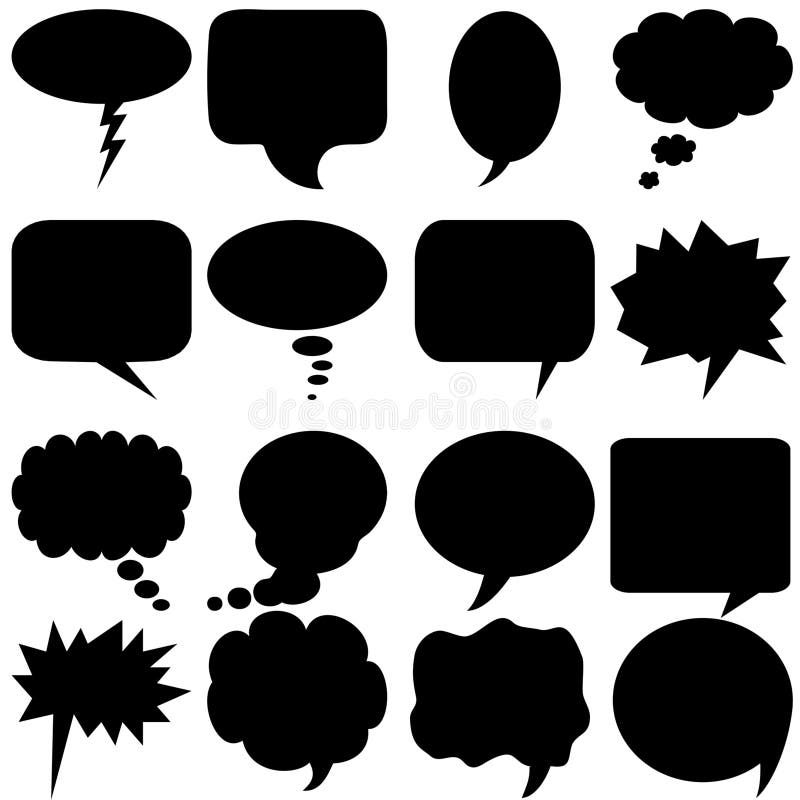 Speech Bubble, Speech Balloon, Chat Bubble Vector Art Icon Graphics for ...
